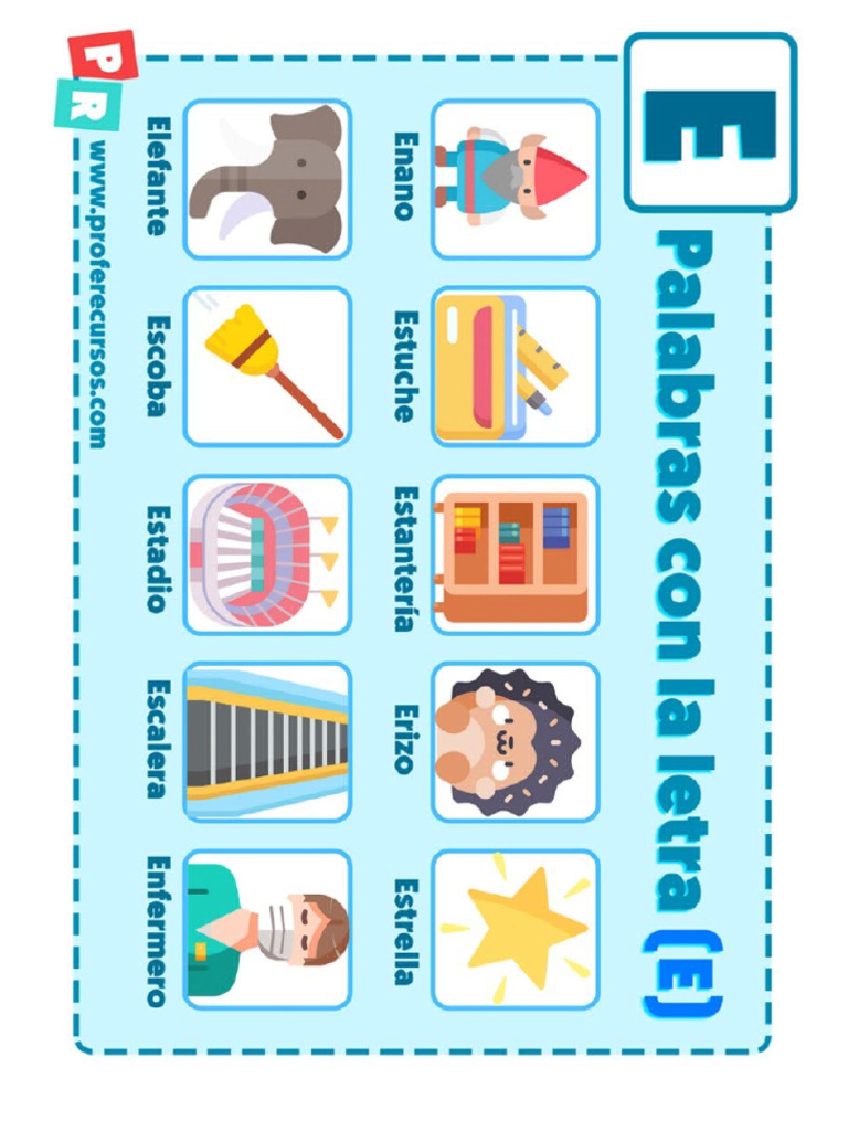 Palabras Con La Letra Ei, O, U Mayuscula | PDF