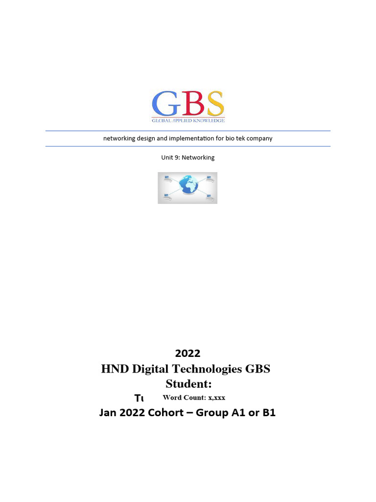 June Cohort - Unit 9 - Networking Report Template Z 2 | PDF | Network ...