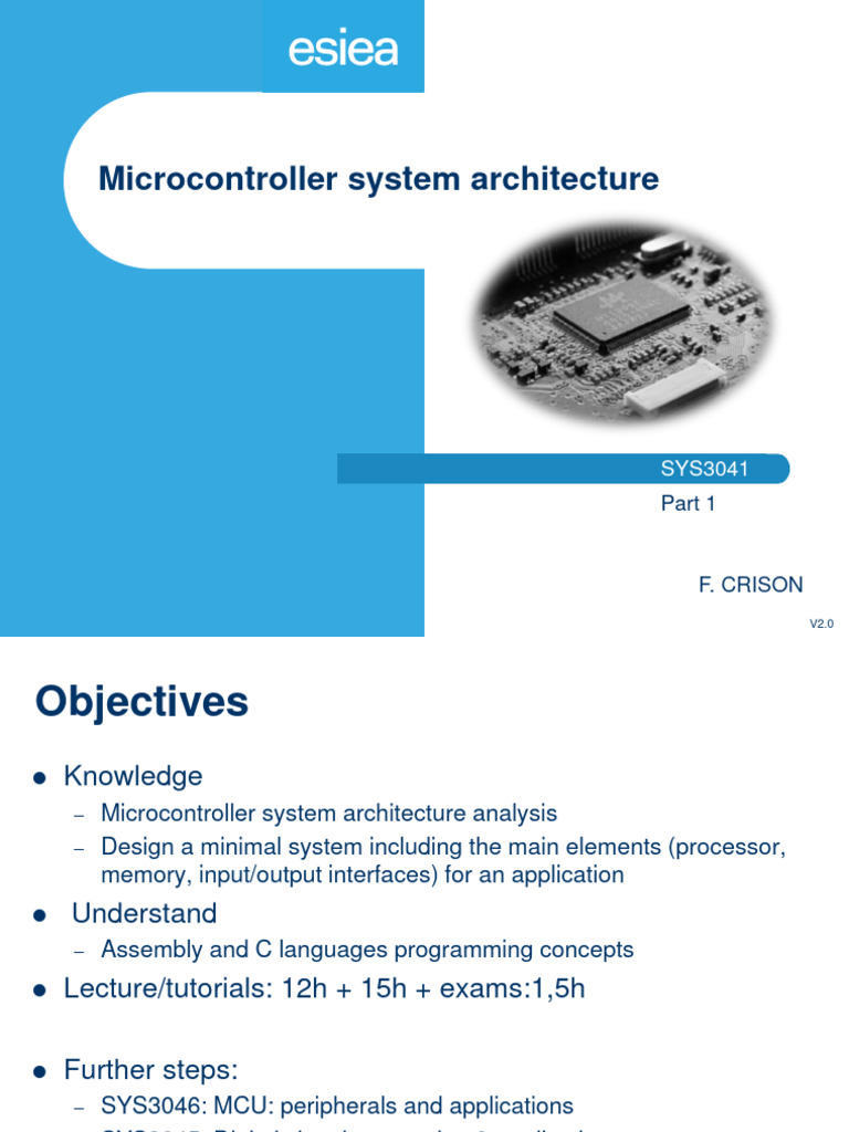 SYS3041 Cours Microprocesseur Part1 | PDF | Microcontroller | Digital Signal Processor