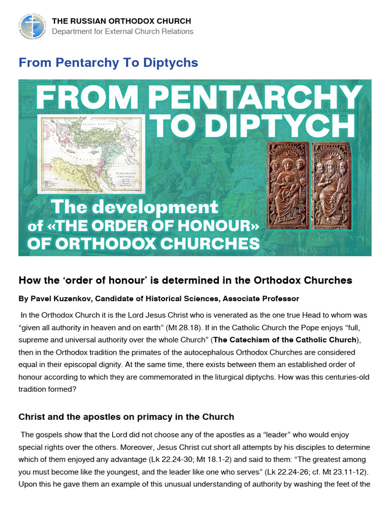 From Pentarchy To Diptychs | Download Free PDF | Eastern Orthodox ...