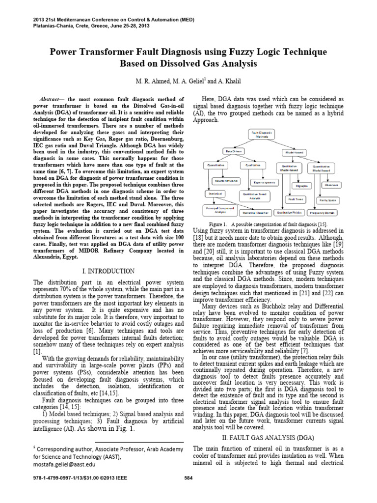 2 Power Transformer Fault Diagnosis Using Fuzzy Logic Technique Based On Dissolved Gas Analysis ...