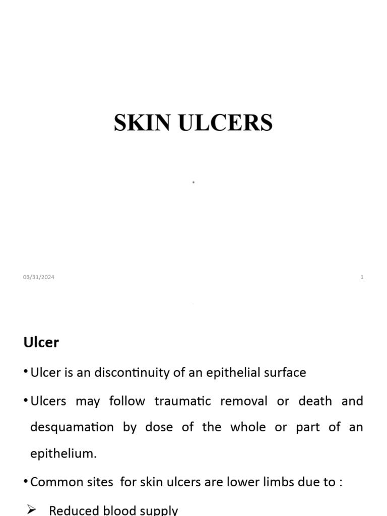 4-Skin Ulcers Ed | PDF | Vein | Medical Specialties