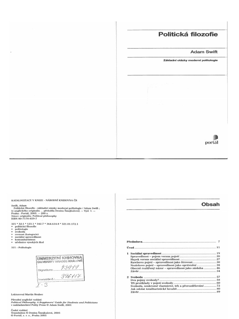 Adam Swift Politicka Filozofie | PDF