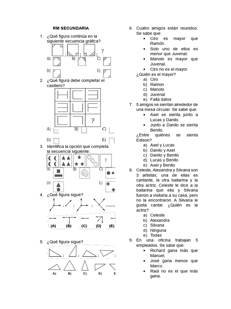 RM Secundaria | PDF