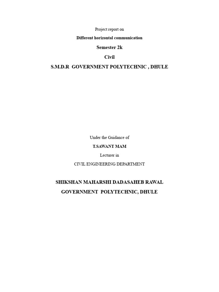 Horizontal Communication Microproject Report | PDF