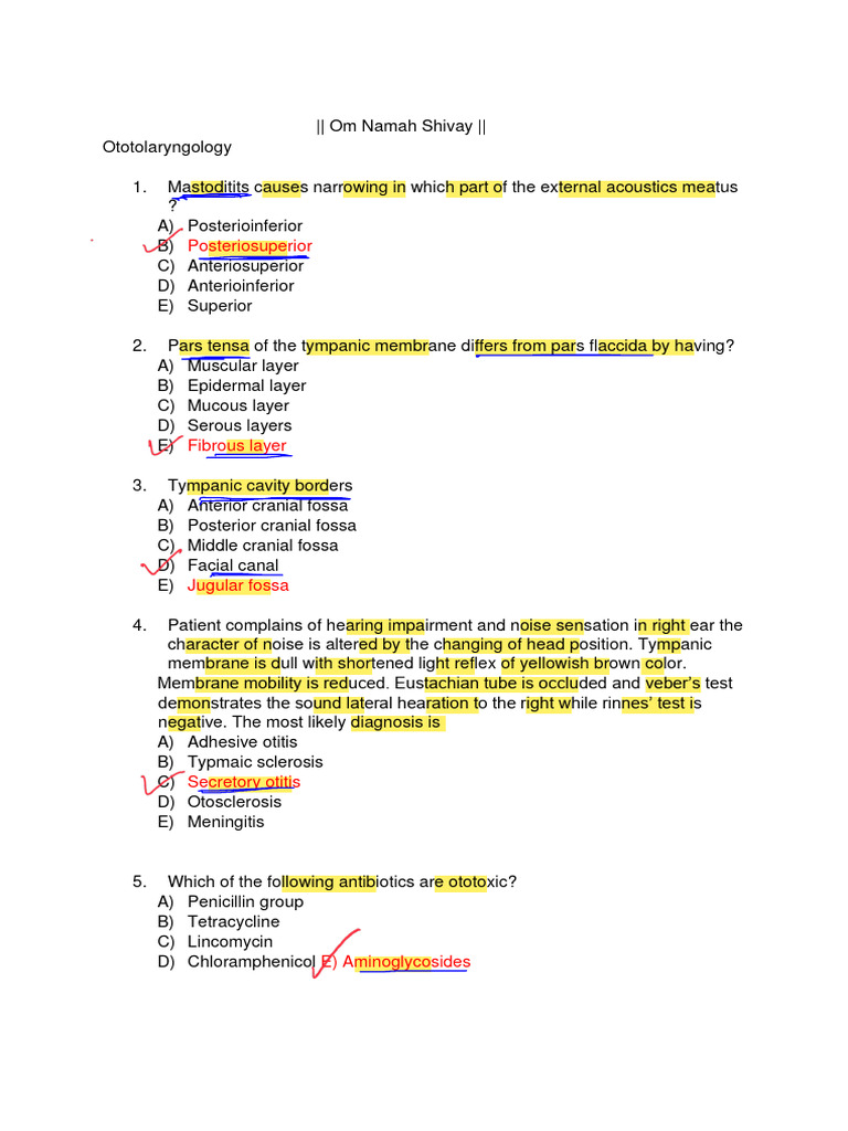 Ent Exam-1 | PDF | Larynx | Ear