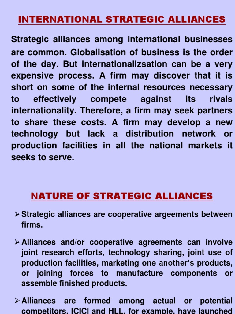 Strategic Considerations for Forming Effective International Alliances ...