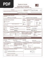 Acta de Defuncion Miss Donato PDF | PDF