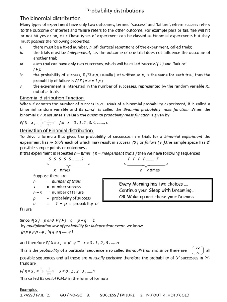 Binomial Distribution Ku Sp 22 | PDF | Probability Distribution | Random Variable