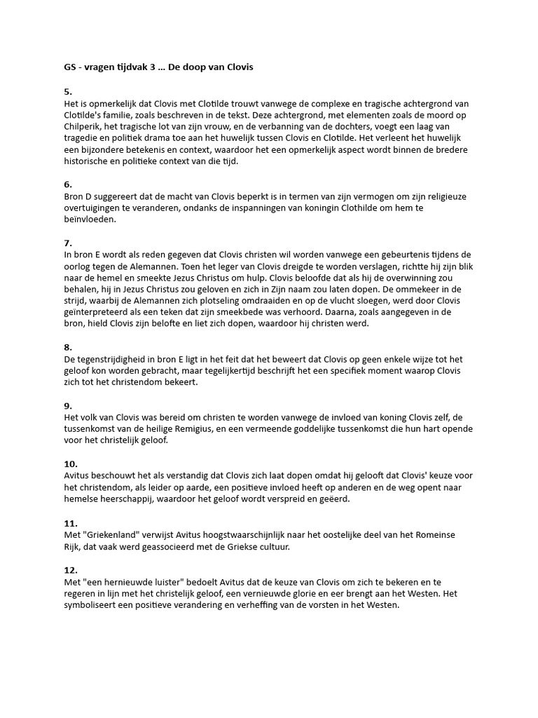 GS de Doop Van Clovis | PDF