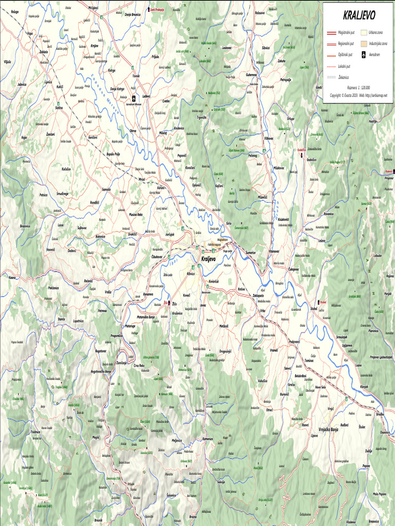 Mapa Kraljevo Okolina | PDF