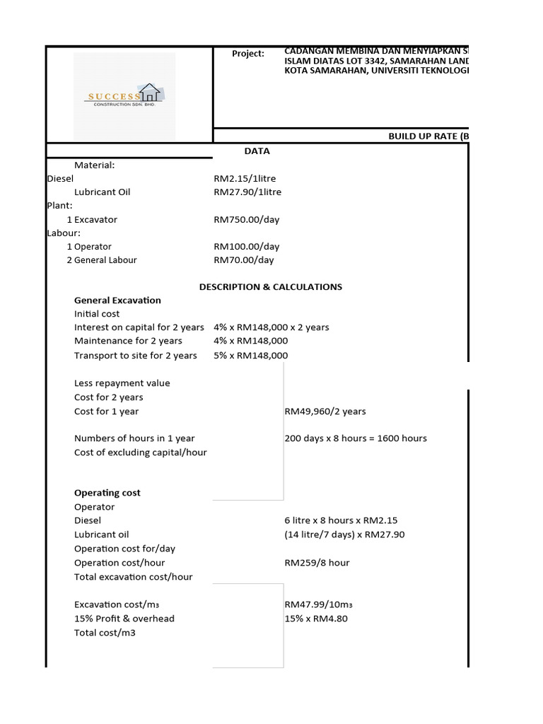 Build of Rate (Building Works) | PDF | Building Engineering | Materials