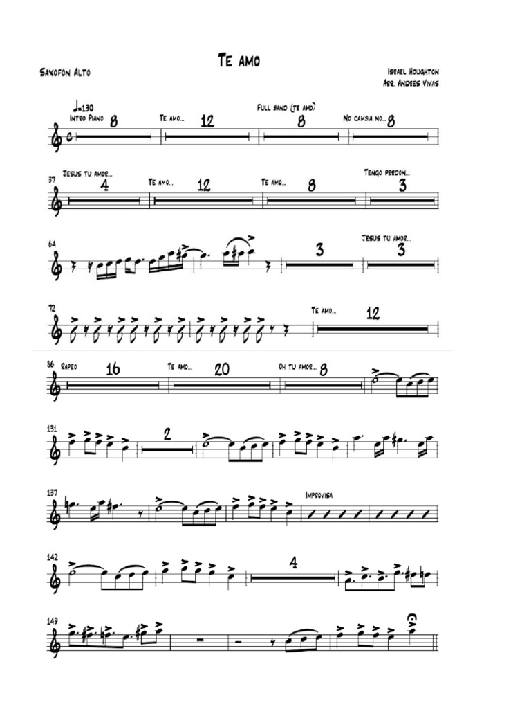 Te Amo. Sax | PDF