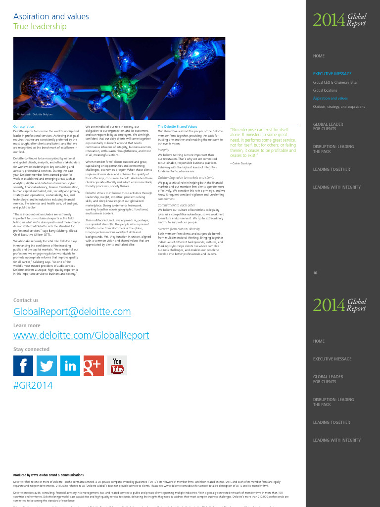 Deloitte's Global Leadership Vision | PDF | Business | Economies