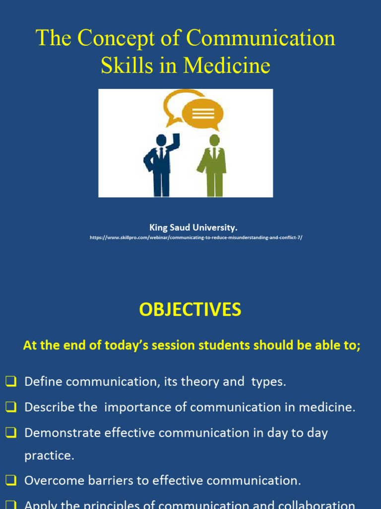 5 - The Concept of Communication Skills in Medicine | PDF ...