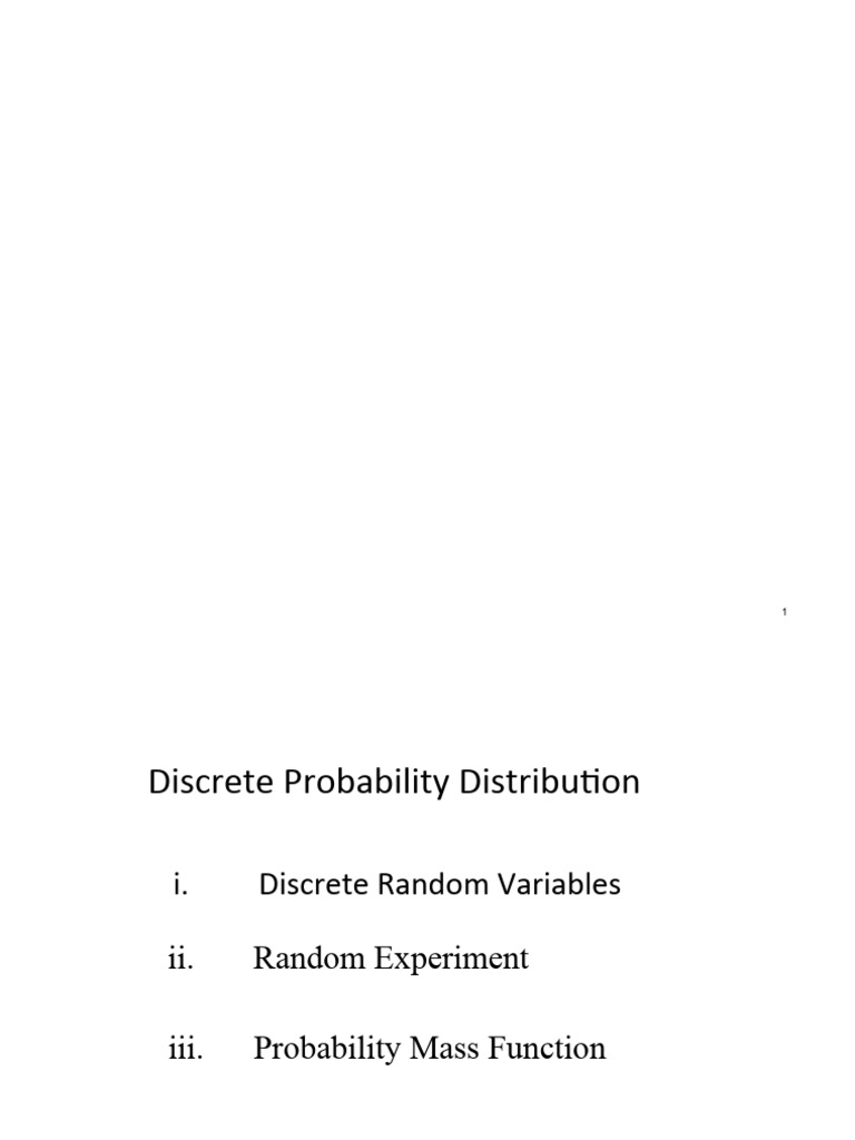 Discrete-Random Variable | PDF | Probability Distribution | Random Variable