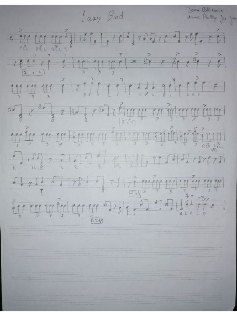 Lazy Bird Transcription | PDF