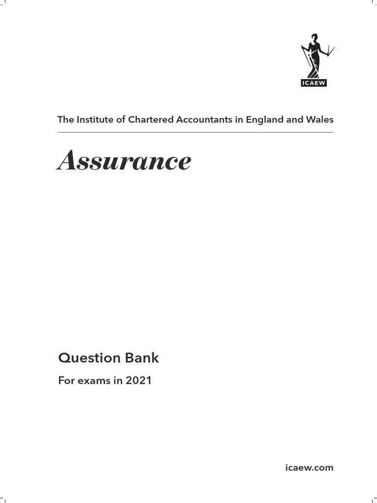Assurance ICAEW CFAB Question Bank 2021 | PDF | Audit | Financial Audit