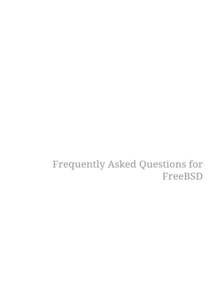Faq en | PDF | Berkeley Software Distribution | Operating System