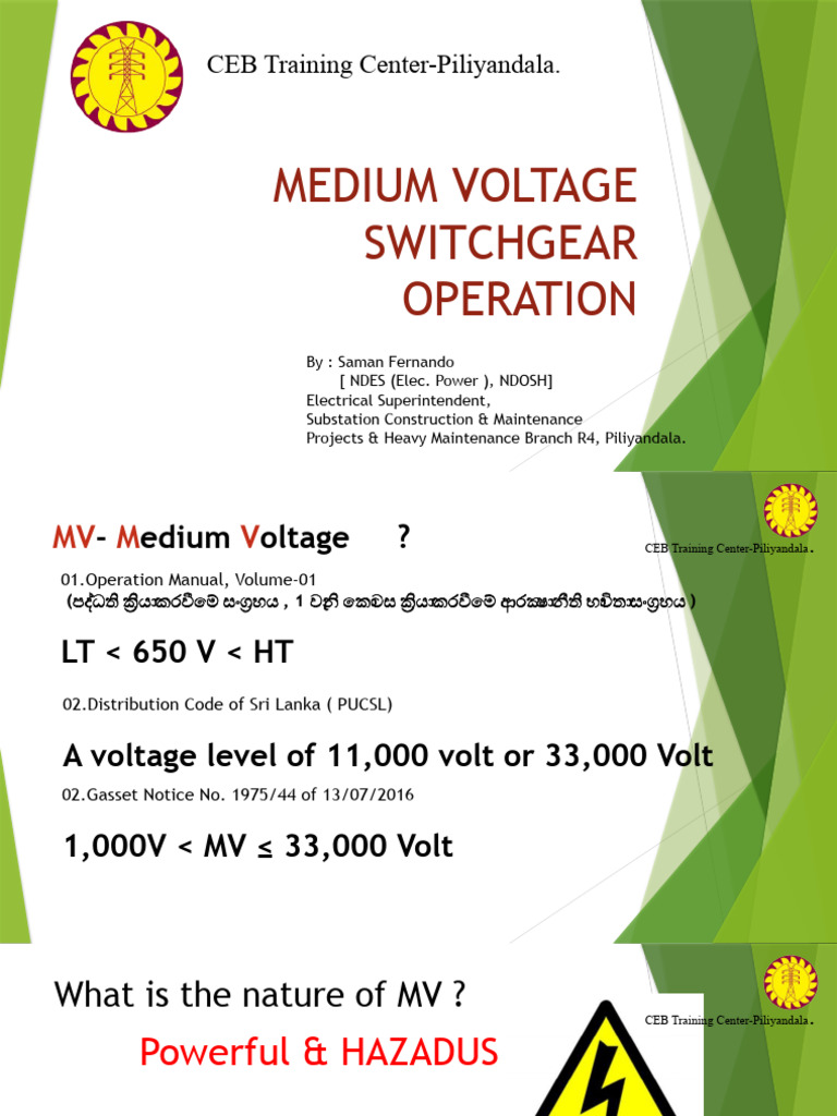 Switchgear Operation SAM | PDF | Electrical Engineering | Electricity