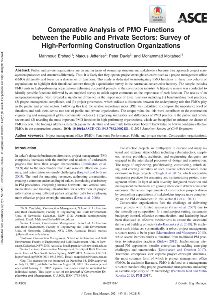 Comparative Analysis of PMO Functions | PDF | Organizational Structure ...