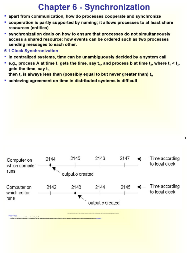 Chapter 6-Synchronozation | PDF | Synchronization | Computing