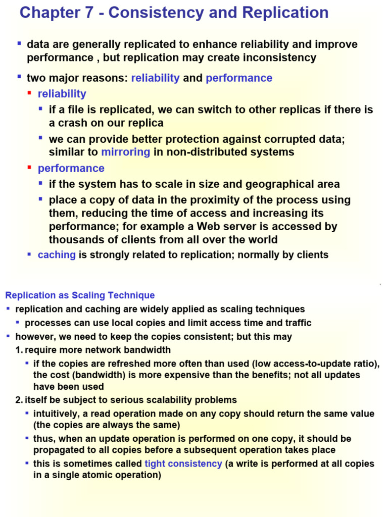 Chapter 7-Consistency and Replication | PDF | Replication (Computing) | Cache (Computing)