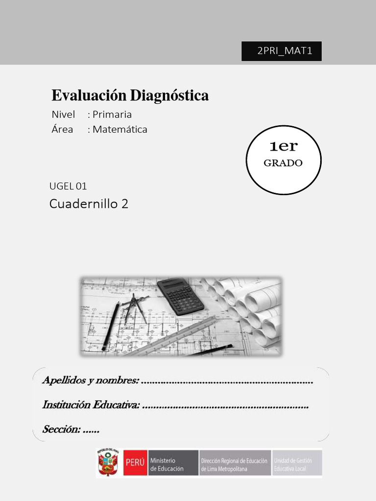 Evaluación Diagnóstica Matemática 1er Grado | PDF