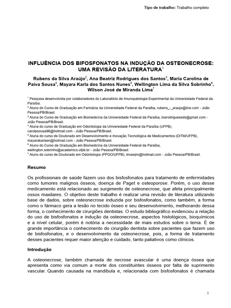 Artigo 02 | PDF | Osso | Necrose