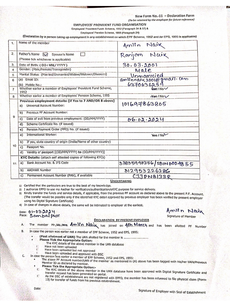 Form No 11 | PDF