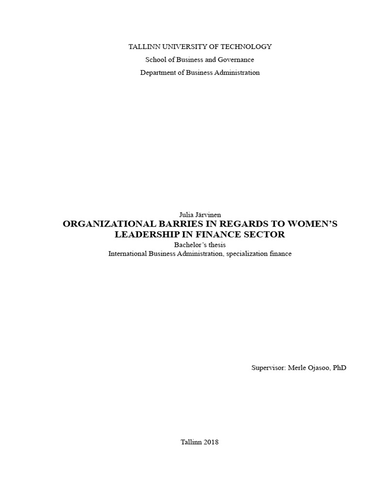 Women Low Representation Method | PDF | Leadership | Gender