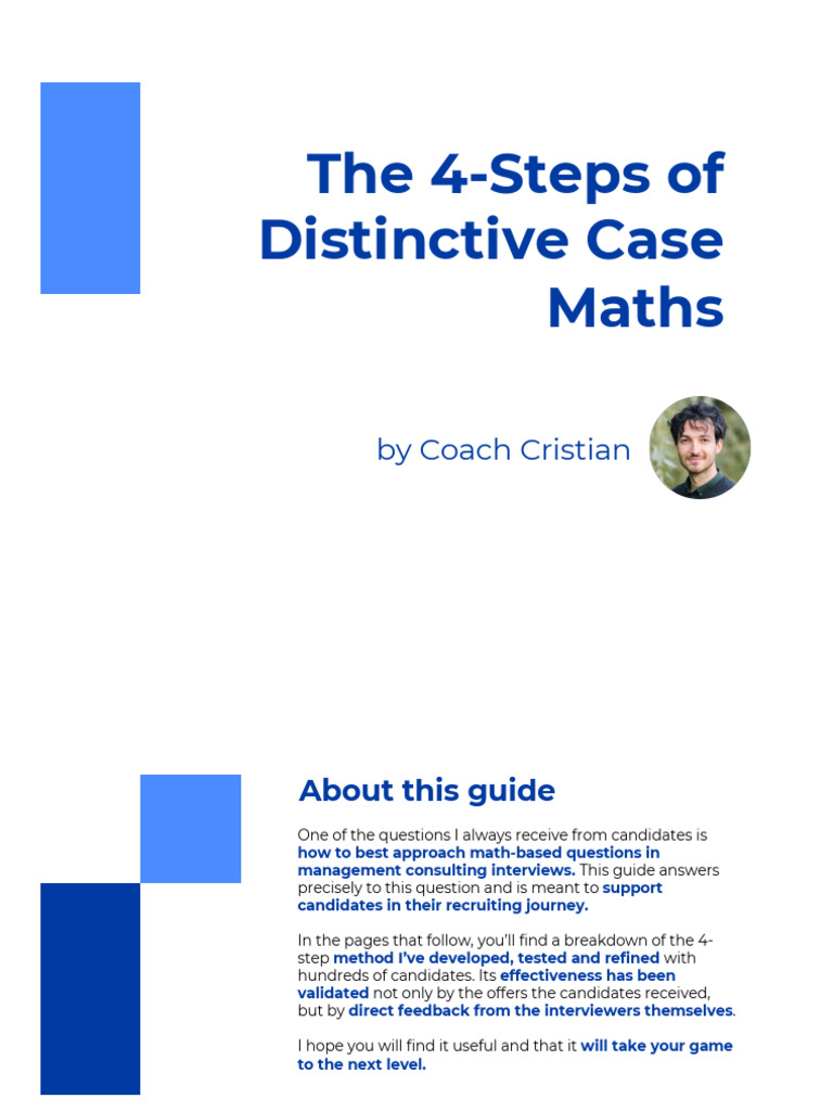 4 Steps of Distinctive Case Math by Coach Cristian | PDF | Mathematics ...