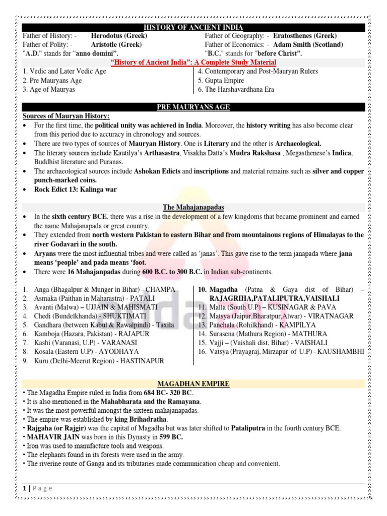 Complete Ancient Indian History | PDF | Ashoka