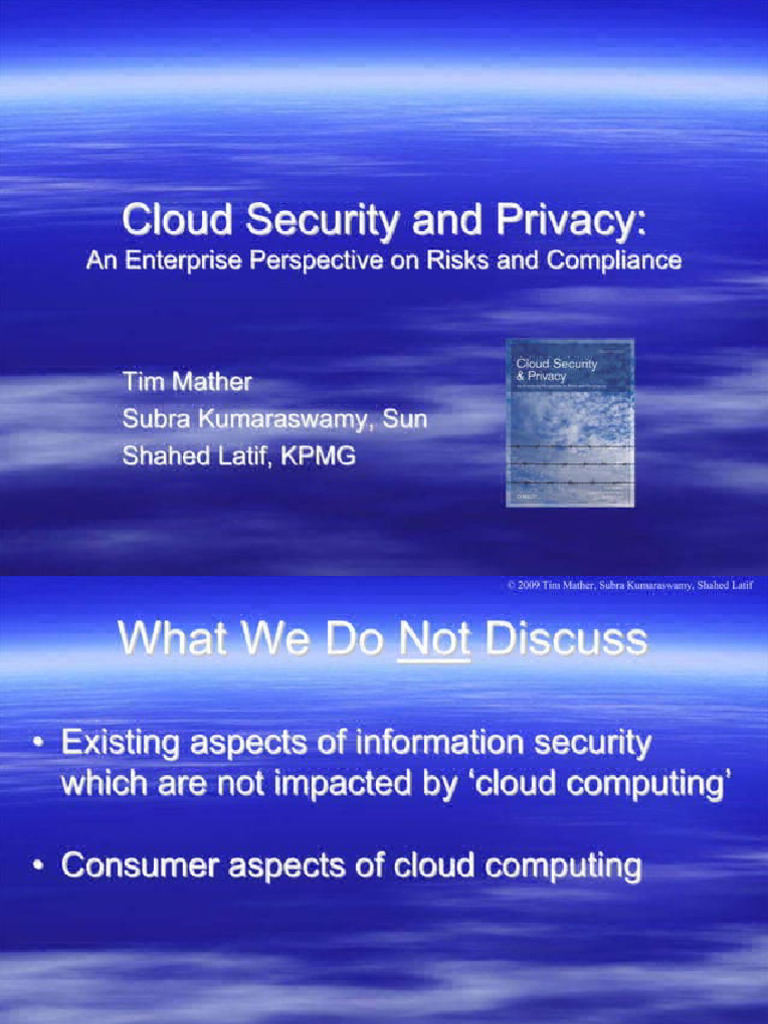 Security and Privacy | PDF