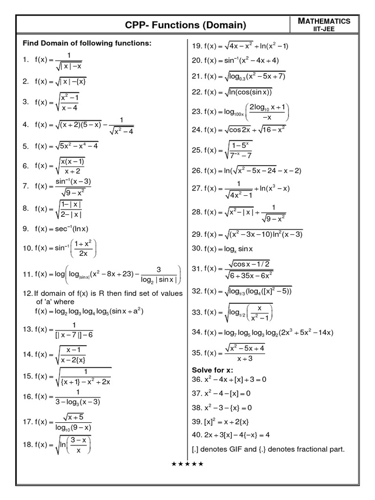 CPP-Functions Domain | PDF