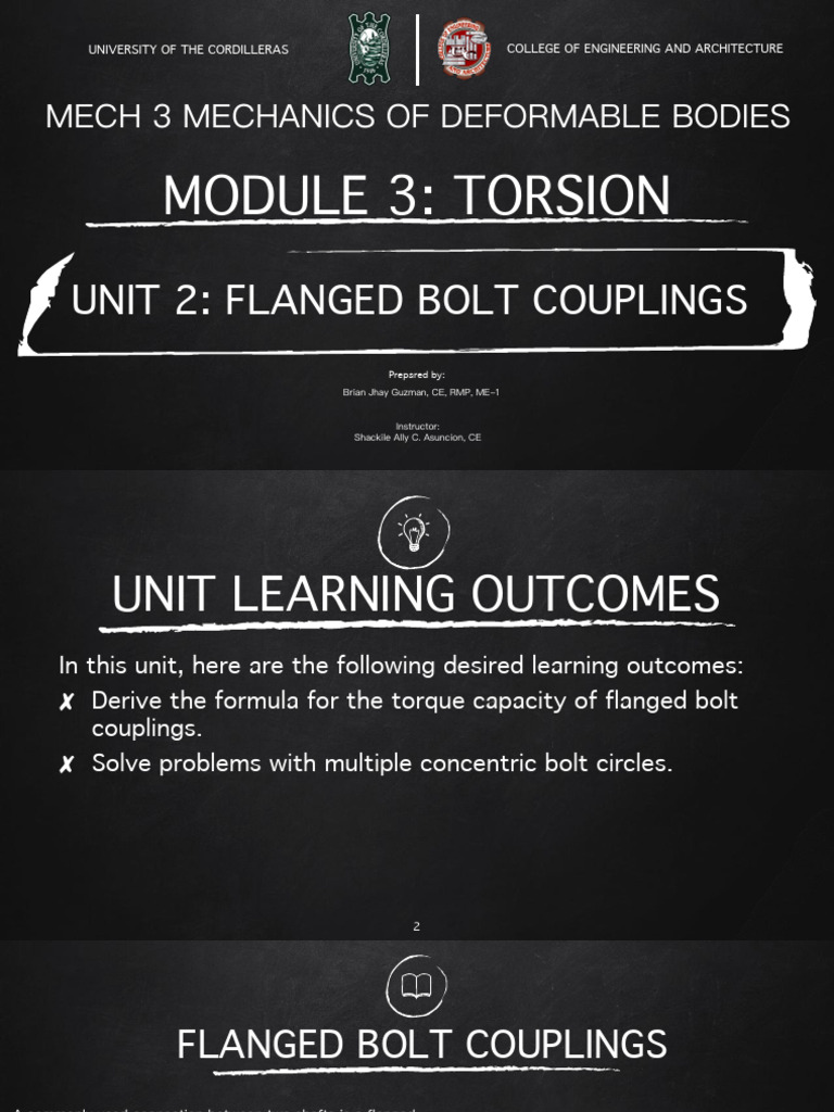 Flanged Bolt Coupling Mechanics | PDF | Stress (Mechanics) | Screw