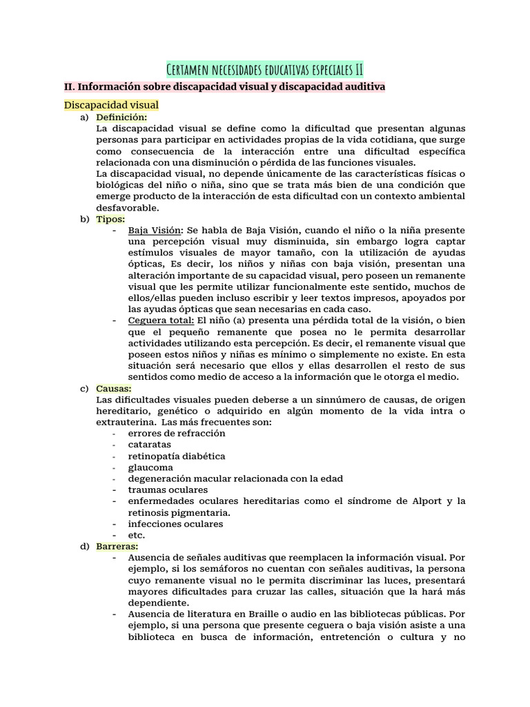 D. Visual y Auditiva | PDF | Ojo humano | Espectro autista