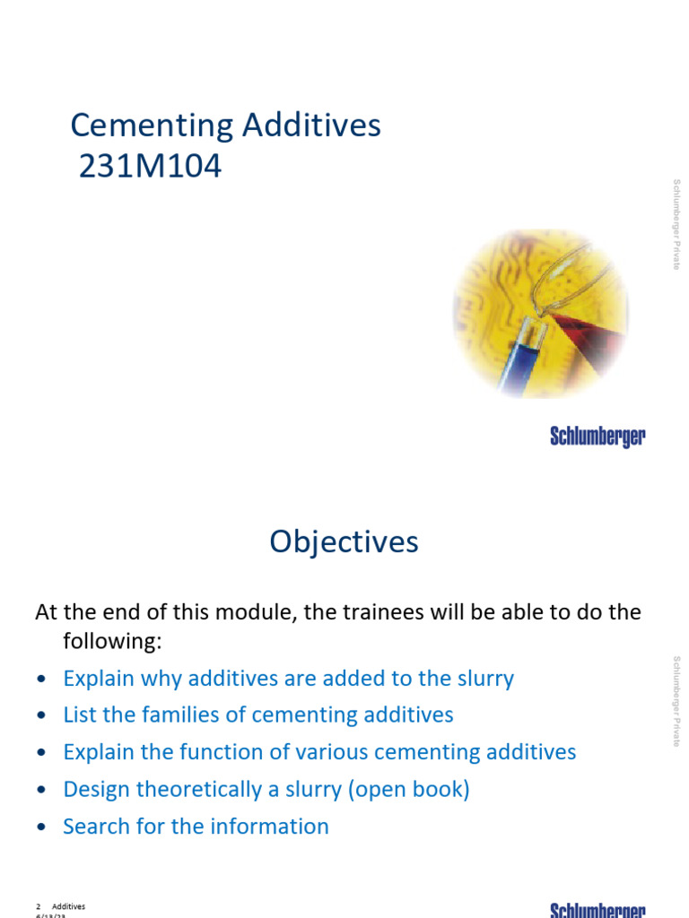 Cement Additives - SLB - in 2006 | PDF | Casing (Borehole) | Foam