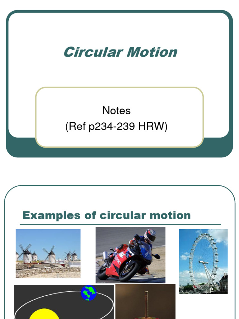 Circular Motion | PDF | Angular Momentum | Lever
