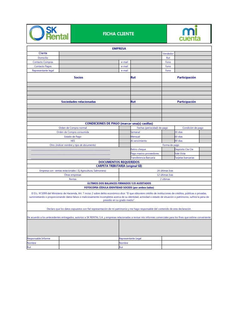 Ficha Cliente 2.0 | PDF | Economias | Business