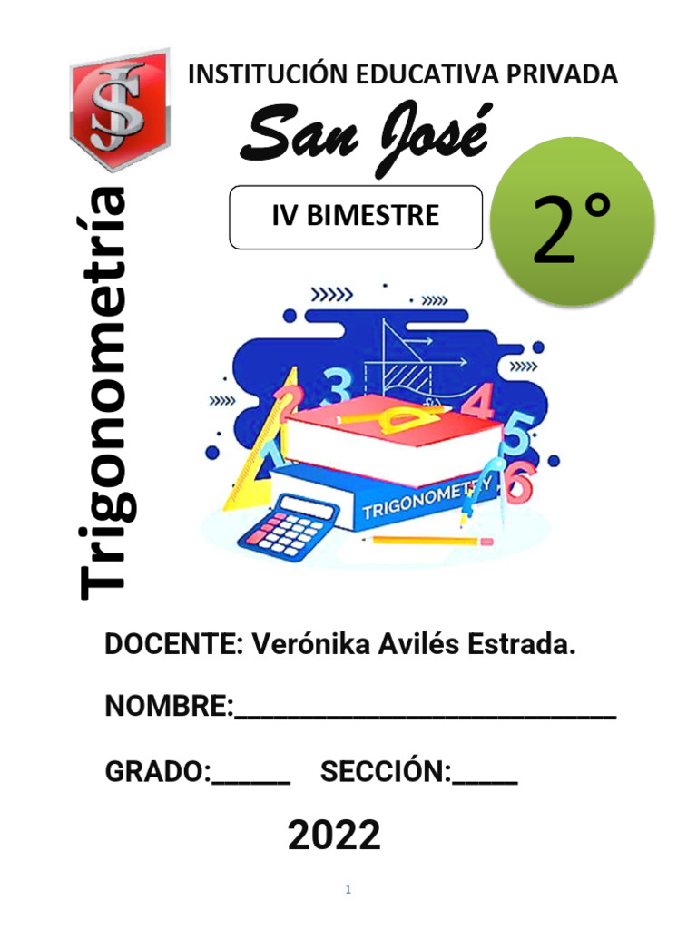 Trigo. 2° Sec. Iv Bimestre | PDF | Funciones trigonométricas ...