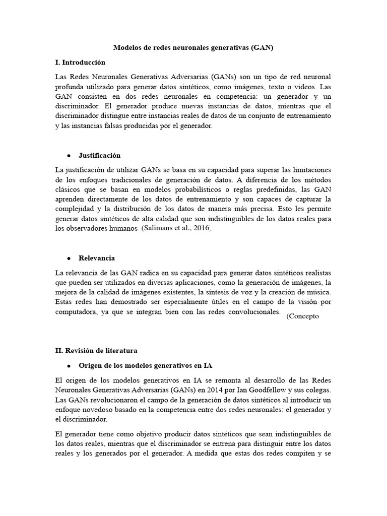 Modelos de Redes Neuronales Generativas | PDF | Red neuronal artificial ...