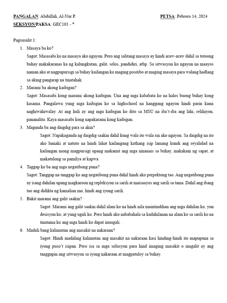 Abdullah GEC101 Assignment-1 | PDF