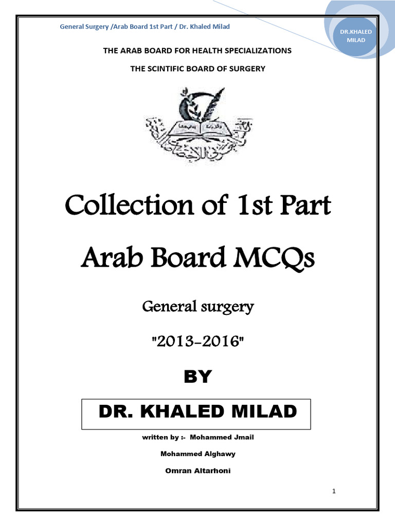 Arab Board Collection General Surgery 2013 To 2016 by Khaled Milad 3qv ...