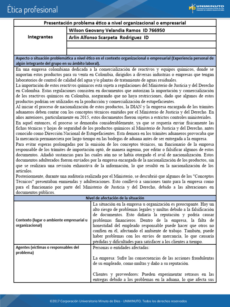 Actividad 2 Etica Profesional | PDF | Business | Comportamiento