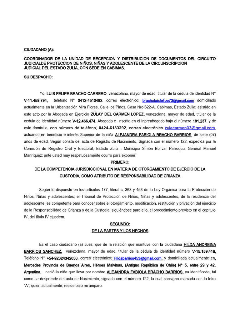 Ejercicios Rene Oroño y Luis Felipe | PDF | Documento de identidad | Venezuela