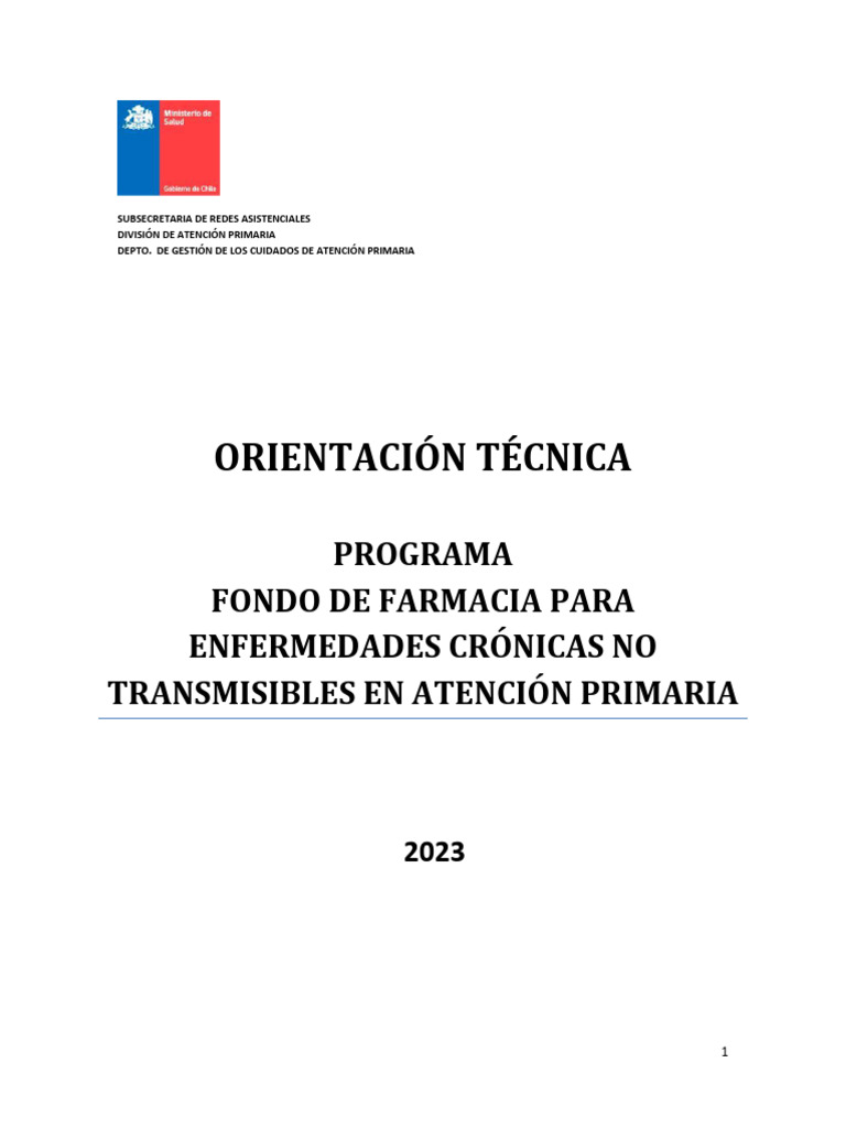 Orientacion Técnica Fofar 2023 | PDF | Farmacia | Farmacéutico