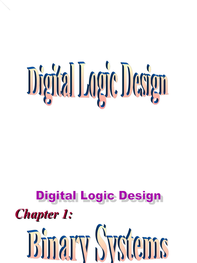 CH 1 Digital Logic Design | PDF | Computer Science | Computer Architecture