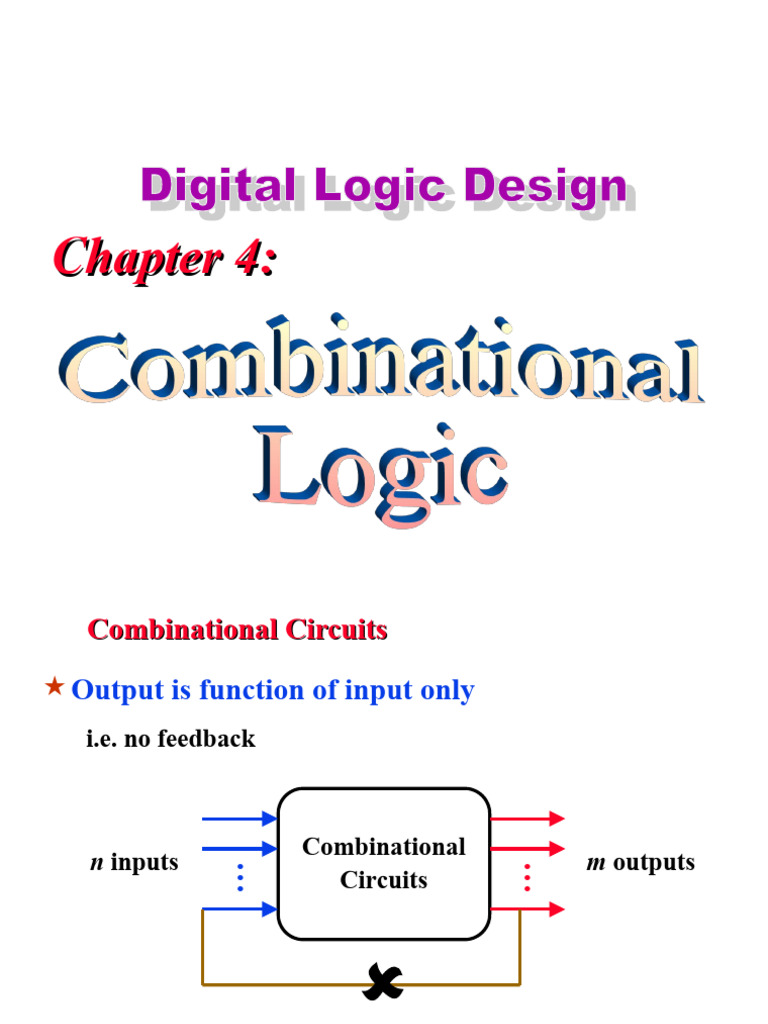 CH 4 Combinational Logic | PDF | Logic Gate | Mathematics