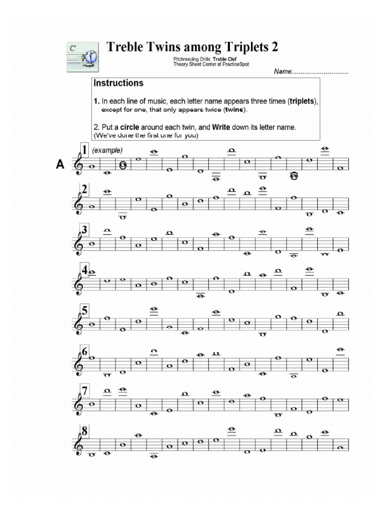 Treble Twins Among Triplets 2 | PDF